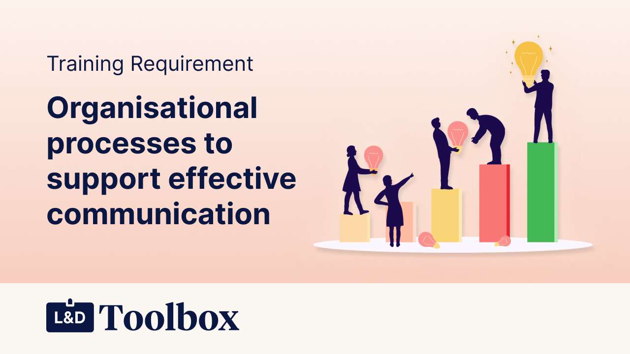 Training Requirement: Organisational Processes to Support Effective ...